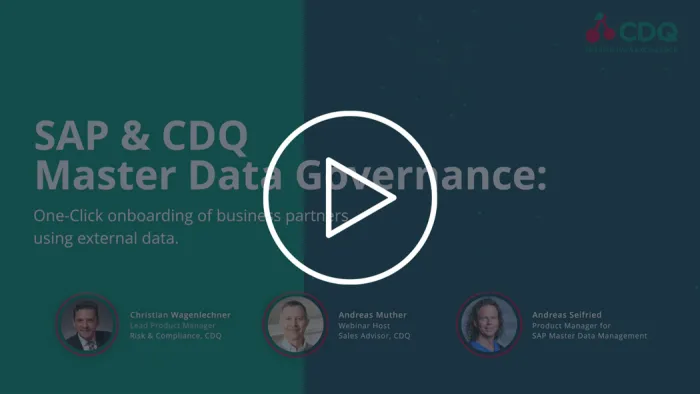 SAP Master Data powered by CDQ | Streamline Your Data Creation